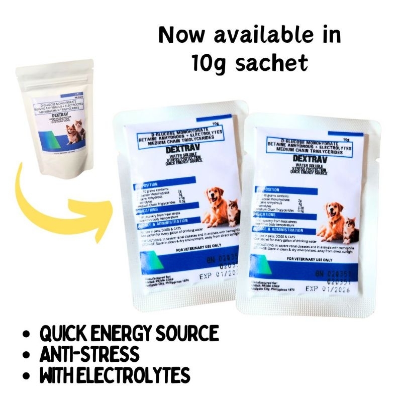 Dextrose Powder with Betaine and MCT 10g for Dogs & Cats | Shopee ...