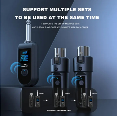 K1 2.4Ghz Wireless Microphone System XLR Transmitter and Receiver for ...