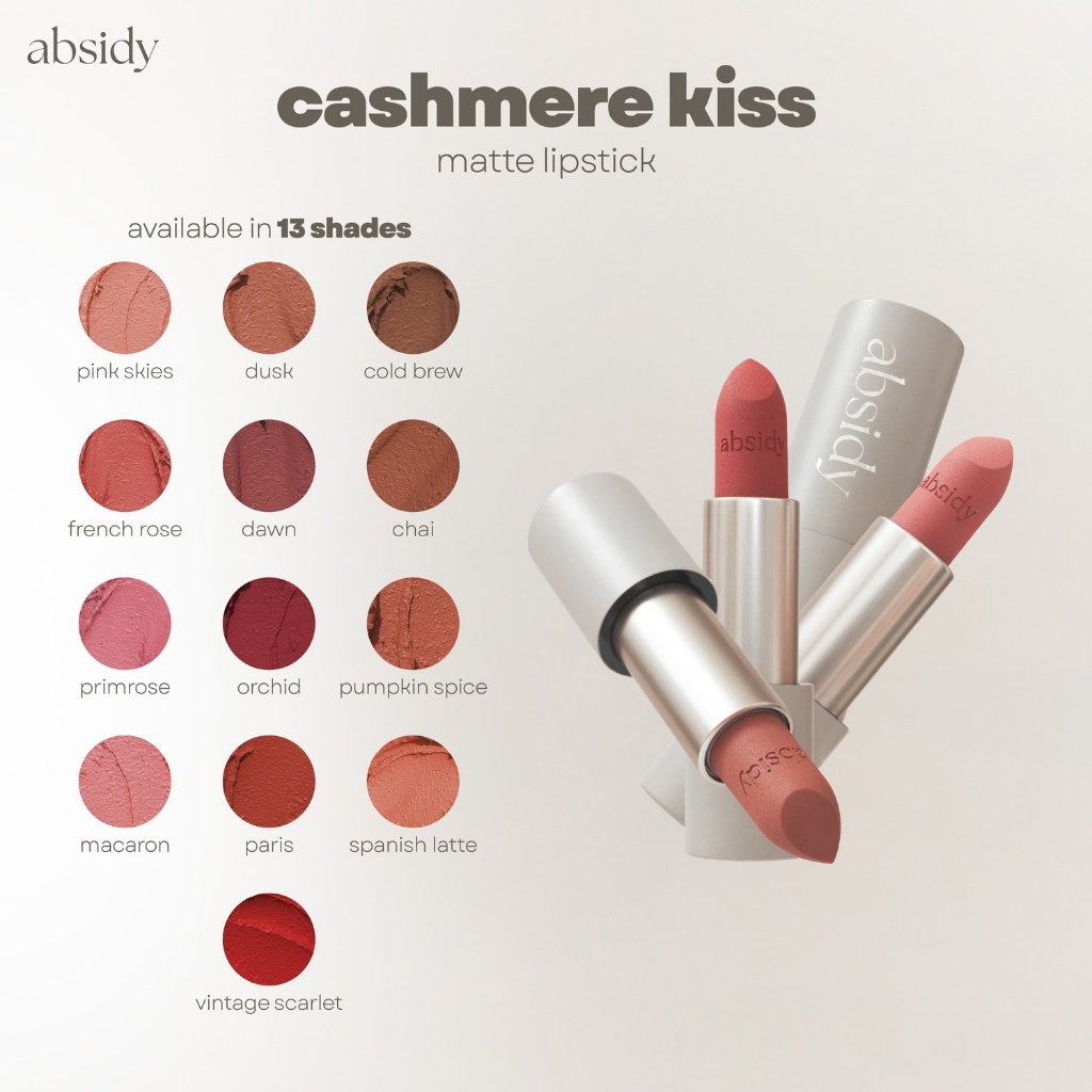 Absidy Cashmere Kiss Matte Lipsticks | Shopee Philippines