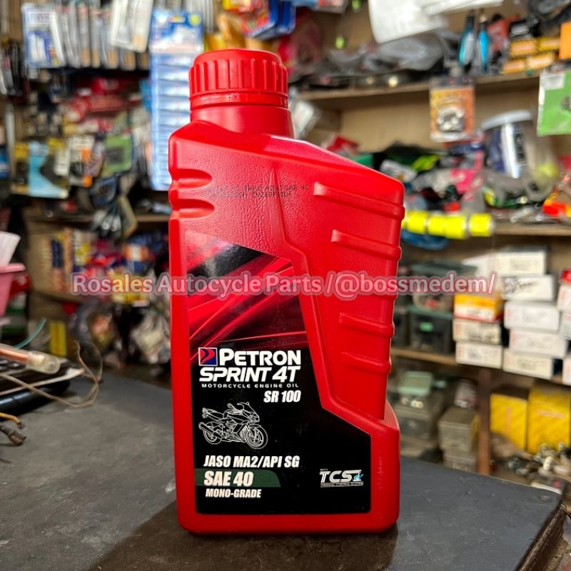 ORIG PETRON SPRINT 4T SR100 Engine Oil SAE40 1LITER | Shopee Philippines