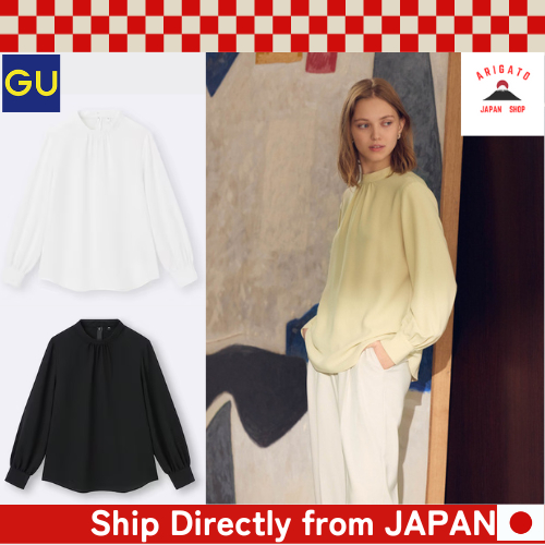 GU Stand Collar Blouse Z【Direct from Japan】 | Shopee Philippines