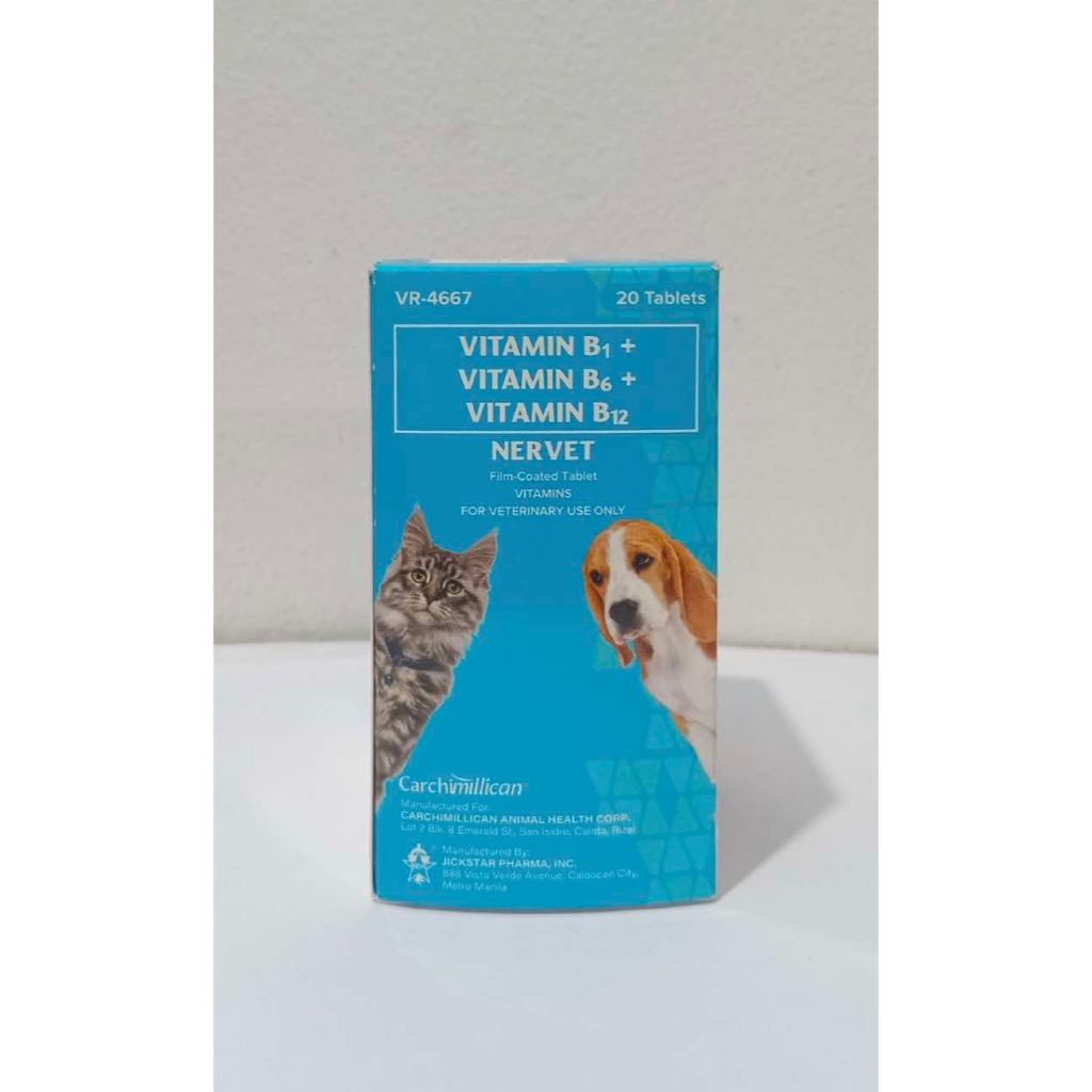 Nervet Tablet Vitamin B Complex for Dogs and Cats Chewable SOLD PER ...