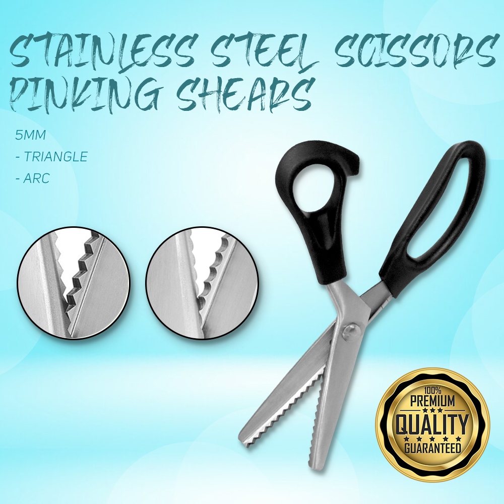 Stainless Steel Scissors Pinking Shears ( 5mm| Triangle | Arc ...