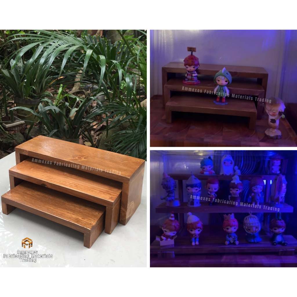 AVAILABLE!! Wooden Popmart/Figurines Riser Set Stand Ladder Display ...
