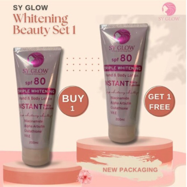 SY GLOW Triple Whitening Lotion spf80 ( buy 1 get 1 ) | Shopee Philippines