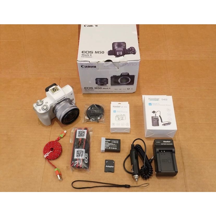 Canon EOS M50 Mark II Mirrorless 4K 24.1MP EF-M15-45mm IS STM Lens Camera White | Shopee Philippines