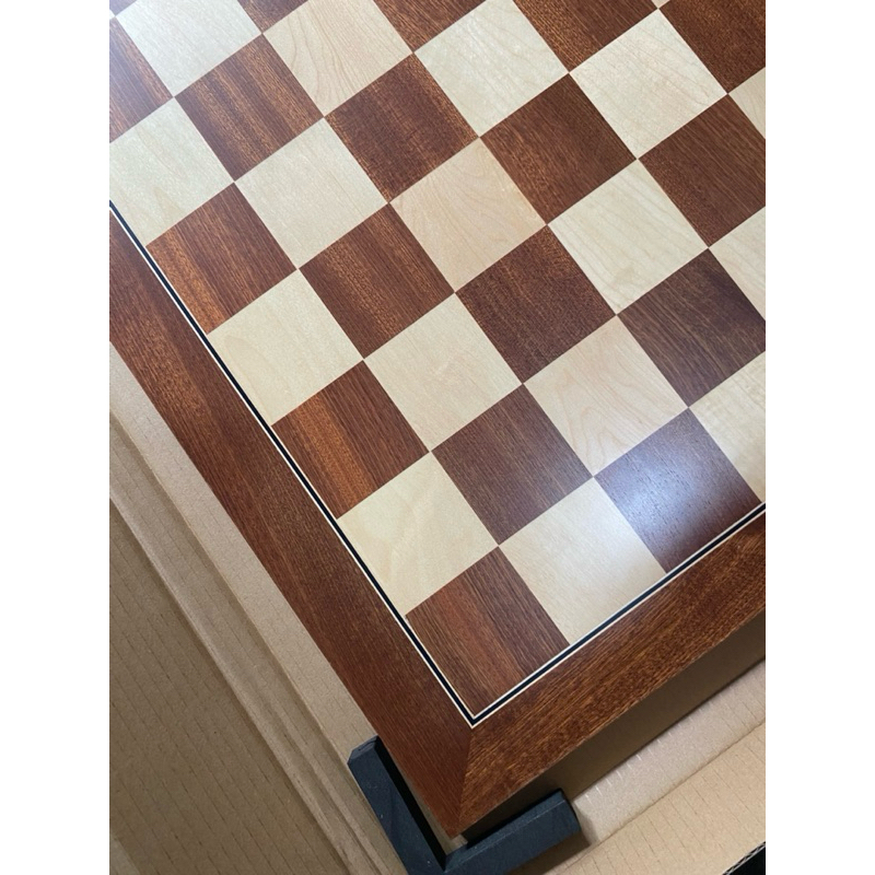 Chessmate ® • Mahogany Wooden Chess Board with elegant three lines ...