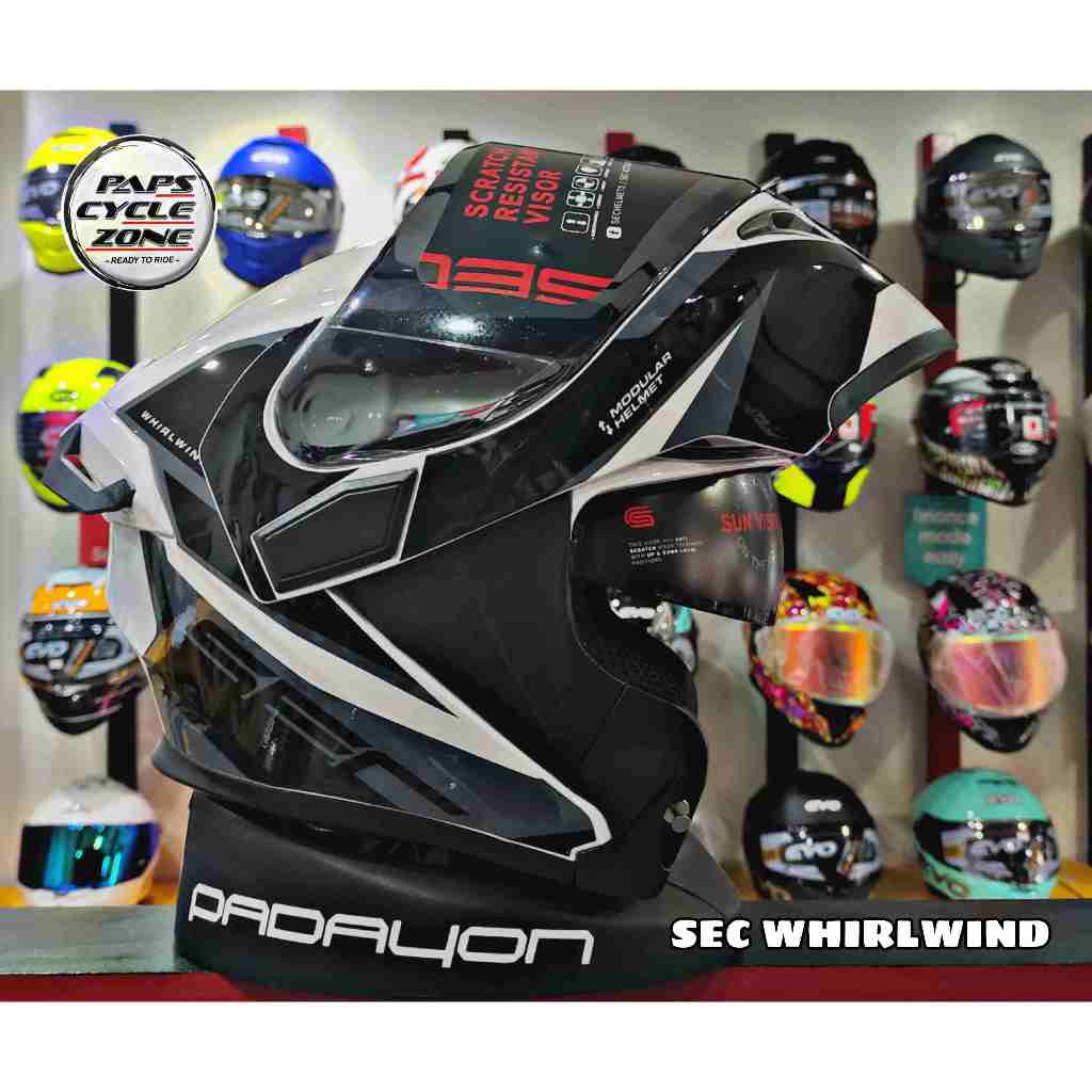 SEC WHIRLWIND JACK MODULAR HELMET | Shopee Philippines