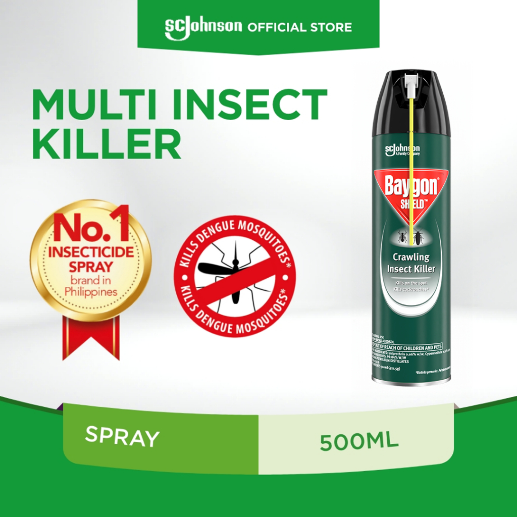 Baygon Crawling Insect Killer Aerosol - 500ml | Shopee Philippines