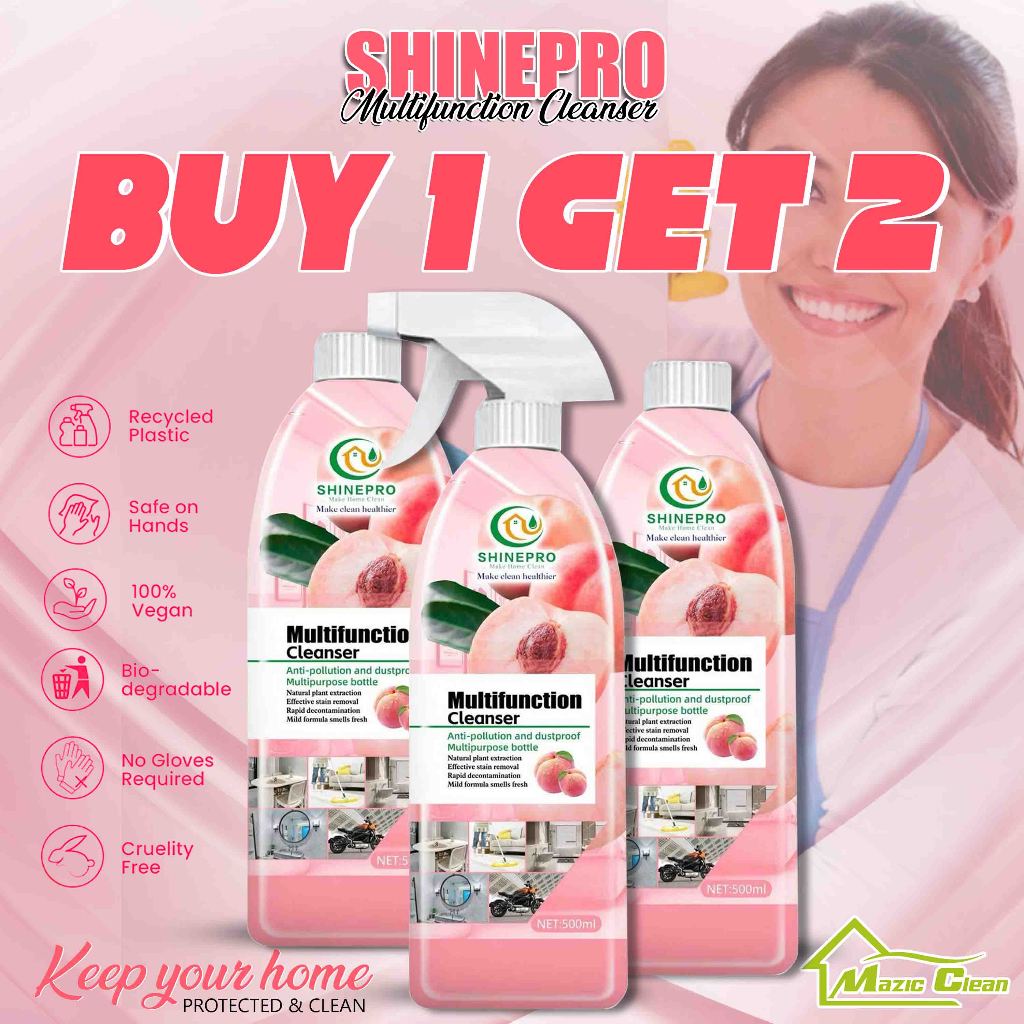 Shinepro Buy 1 Get 2 Multifunction Cleanser, Antibacterial, Remove ...
