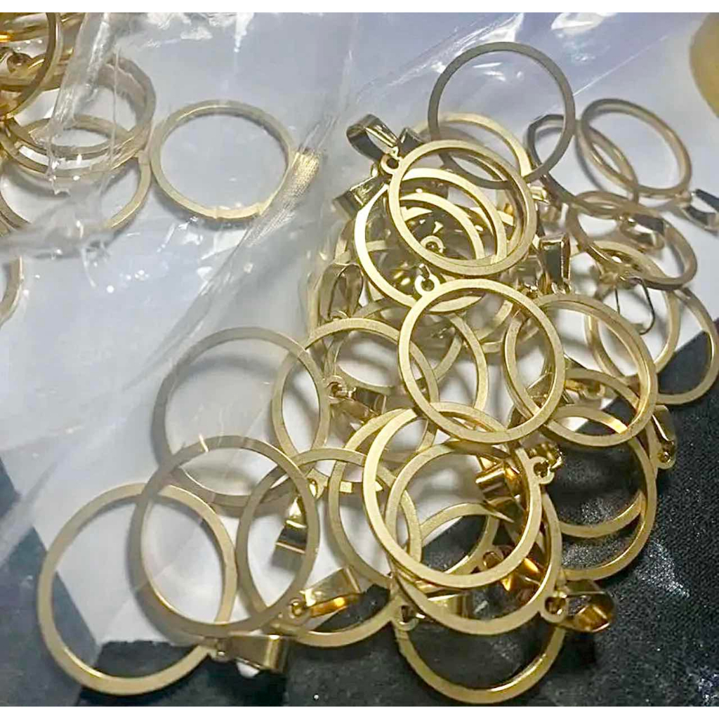 Round Open Bezel | Stainless steel in Gold color | High quality | Non ...