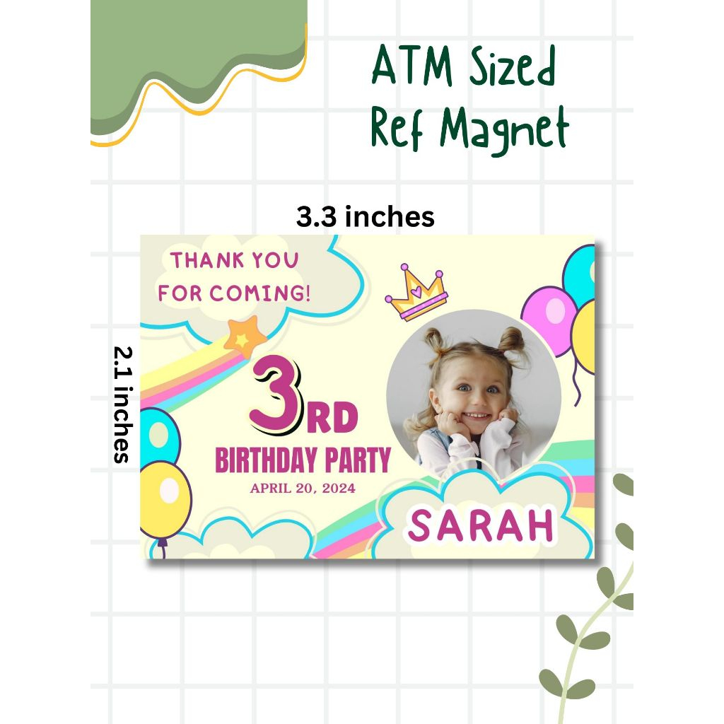 Personalized ATM Size Ref Magnet Souvenir (10pcs) (intro price ...