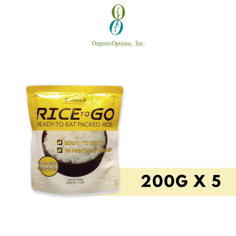 BiotechJP Rice to Go Ready-to-eat Packed Rice 200g Bundle of 5 | Shopee ...