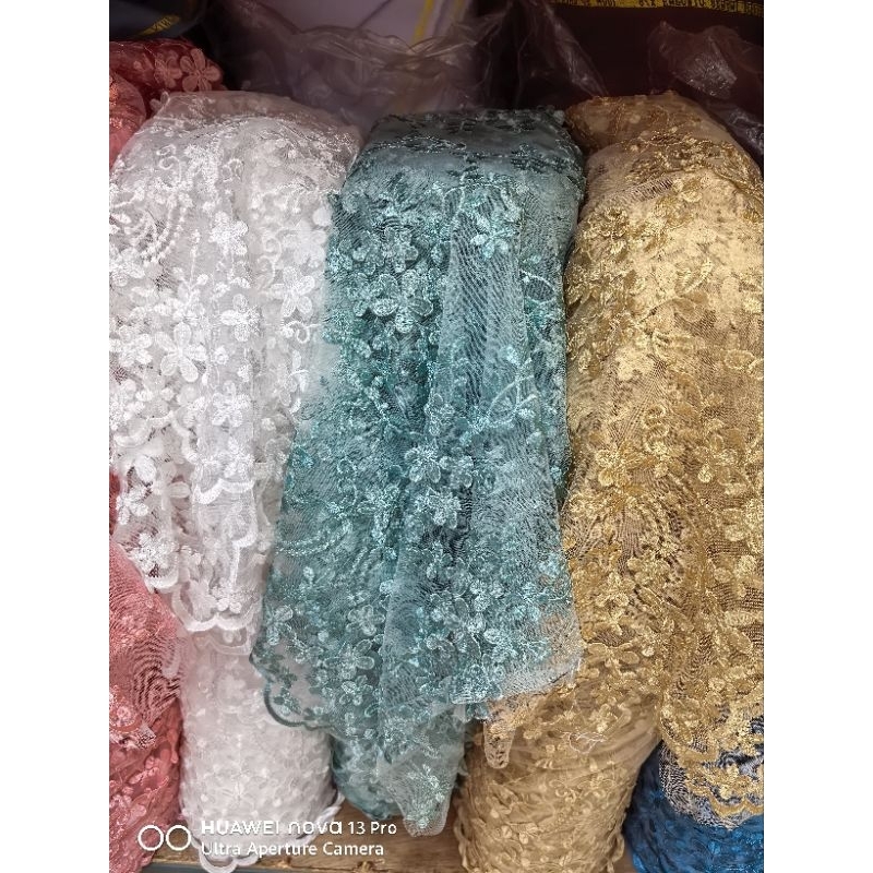 3D SPANISH LACE FABRICS Sold per yard (54" width) | Shopee Philippines