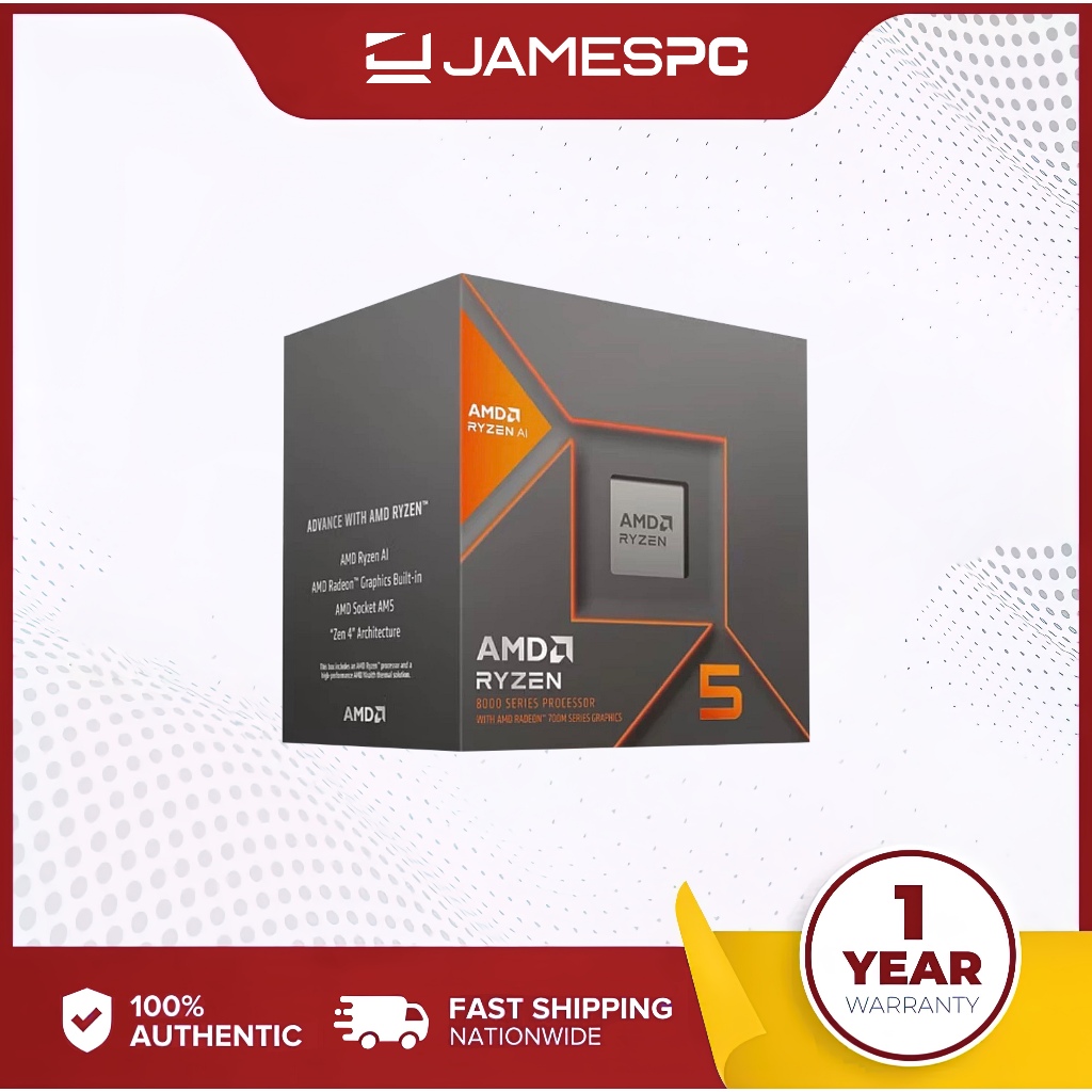 AMD Ryzen 5 8400F Zen4 AM5 Socket 6-Cores 12-Threads Desktop Processor | Shopee Philippines