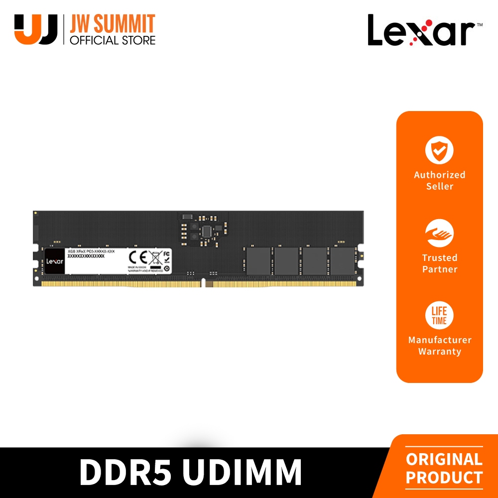 Lexar DDR5 UDIMM 8GB 5600MT/s CL46 1.1V 288-Pin RAM Desktop Memory ...