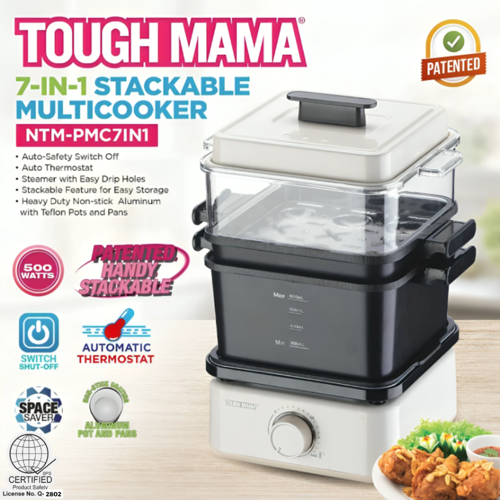 Tough Mama NTM-PMC7IN1 Stackable Multicooker Heavy Duty Minimalist ...
