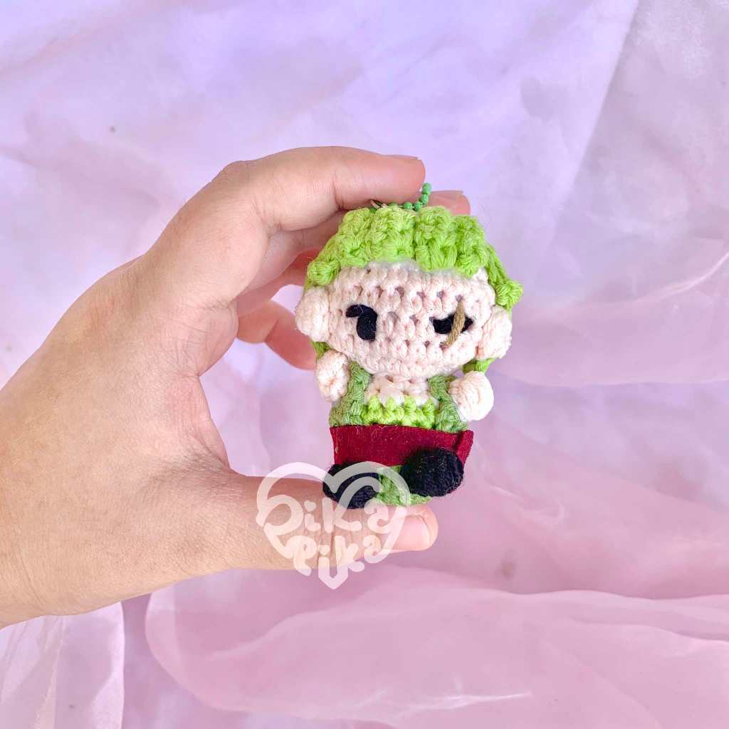 Roronoa Zoro Crochet Chibi Keychain (One Piece) | Shopee Philippines