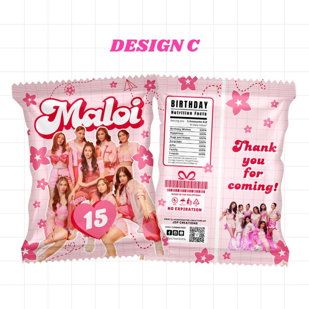 20pcs Bini Theme Loot Bags Candy Bags Treat Bags Chip Bags for Birthday ...