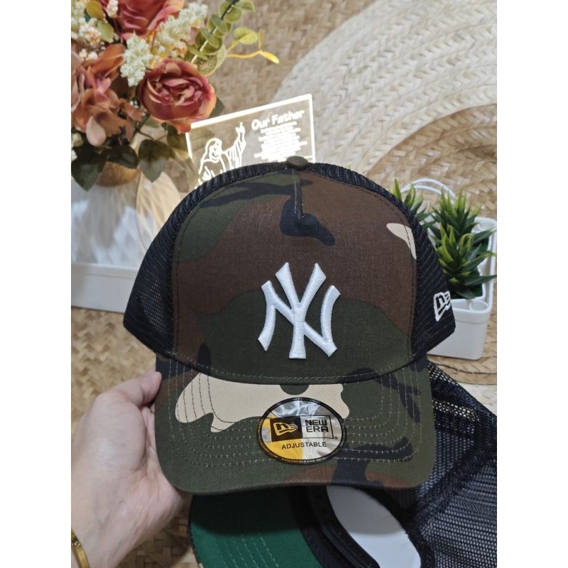 NY CAMOUFLAGE A FRAME NET CAP WHITE LOGO | Shopee Philippines