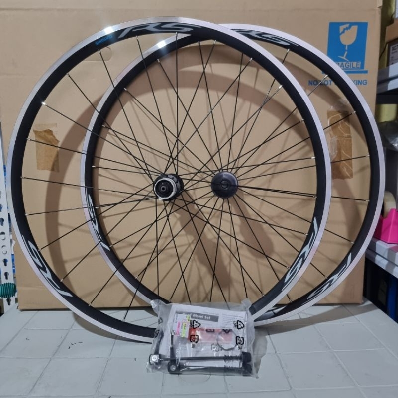 SHIMANO RS100 Clincher 10/11 Spd 700C Wheel Set Quick Release | Shopee ...