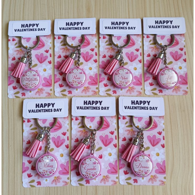 Customized Two Faced Keychain Back to Back with Back Card | Shopee ...