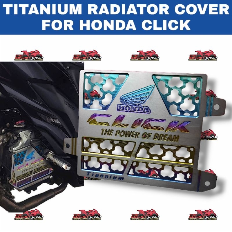 HONDA CLICK RADIATOR COVER (TITANIUM) | Shopee Philippines