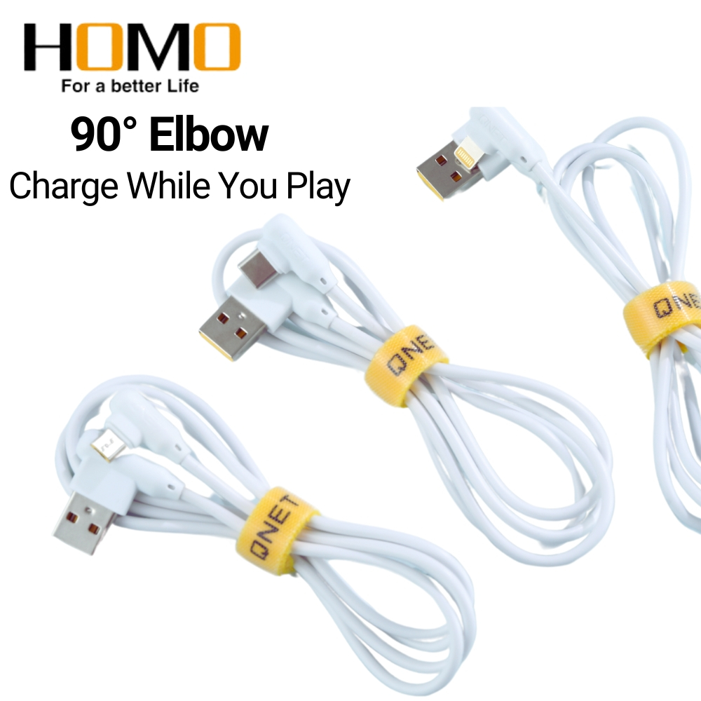 Data Cable 2.4A Quick Charging Cable 1m Elbow Fast Charger Usb Cord for ...