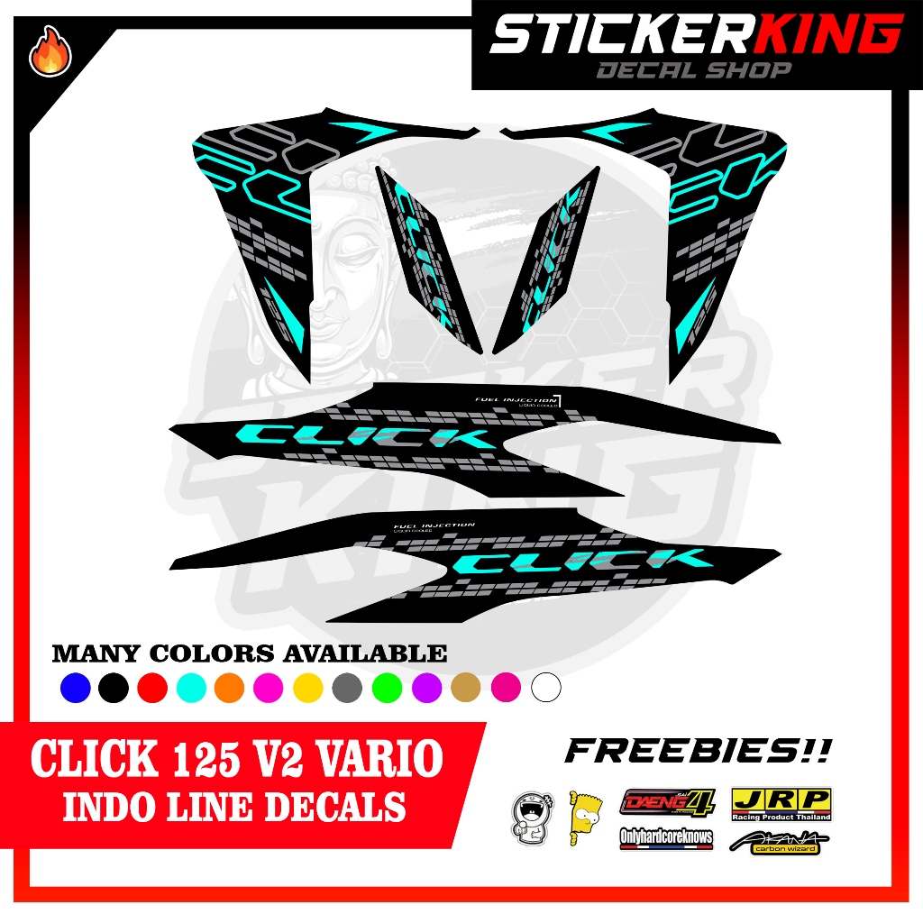 Click 125 V2 Vario Indoline Decals with Freebies Stickers Thailand Indo ...