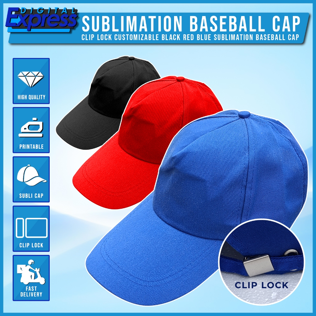 Sublimation Polyester Full Color Baseball Cap Clip-on Adjuster and Mesh ...