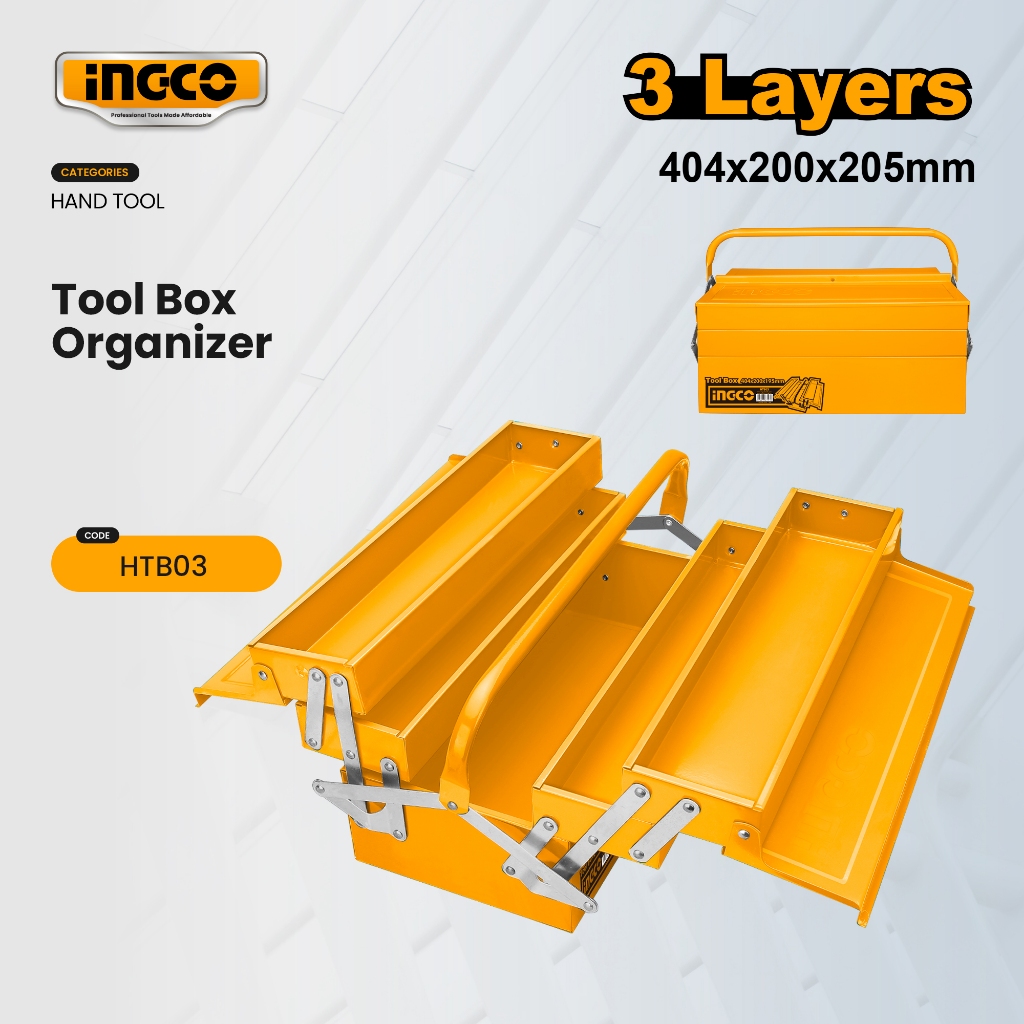 Ingco Organizer Tool Box / Tool Storage with 3 Layers 404x200x205mm ...
