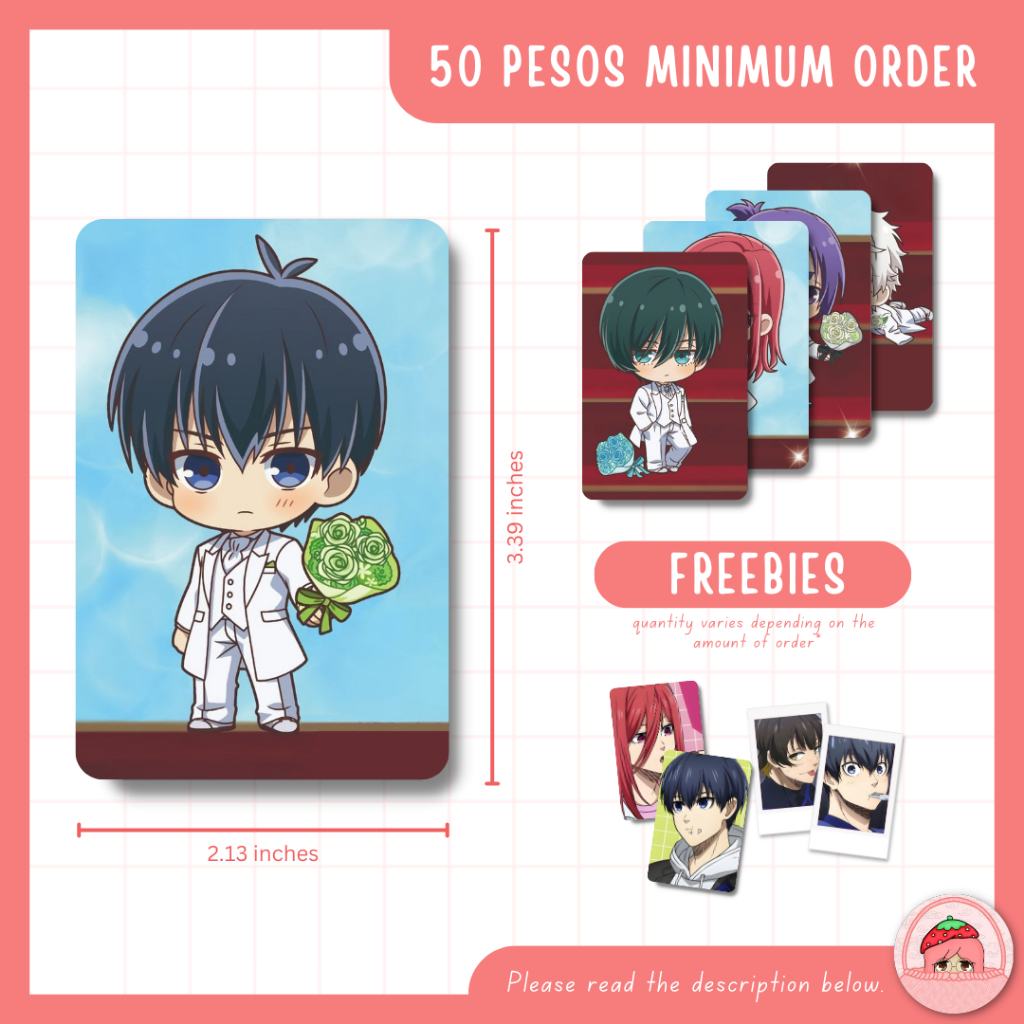 [8 PCS SET] BLUE LOCK CHIBI IN WHITE VALENTINE ANIME PC PHOTOCARD ...