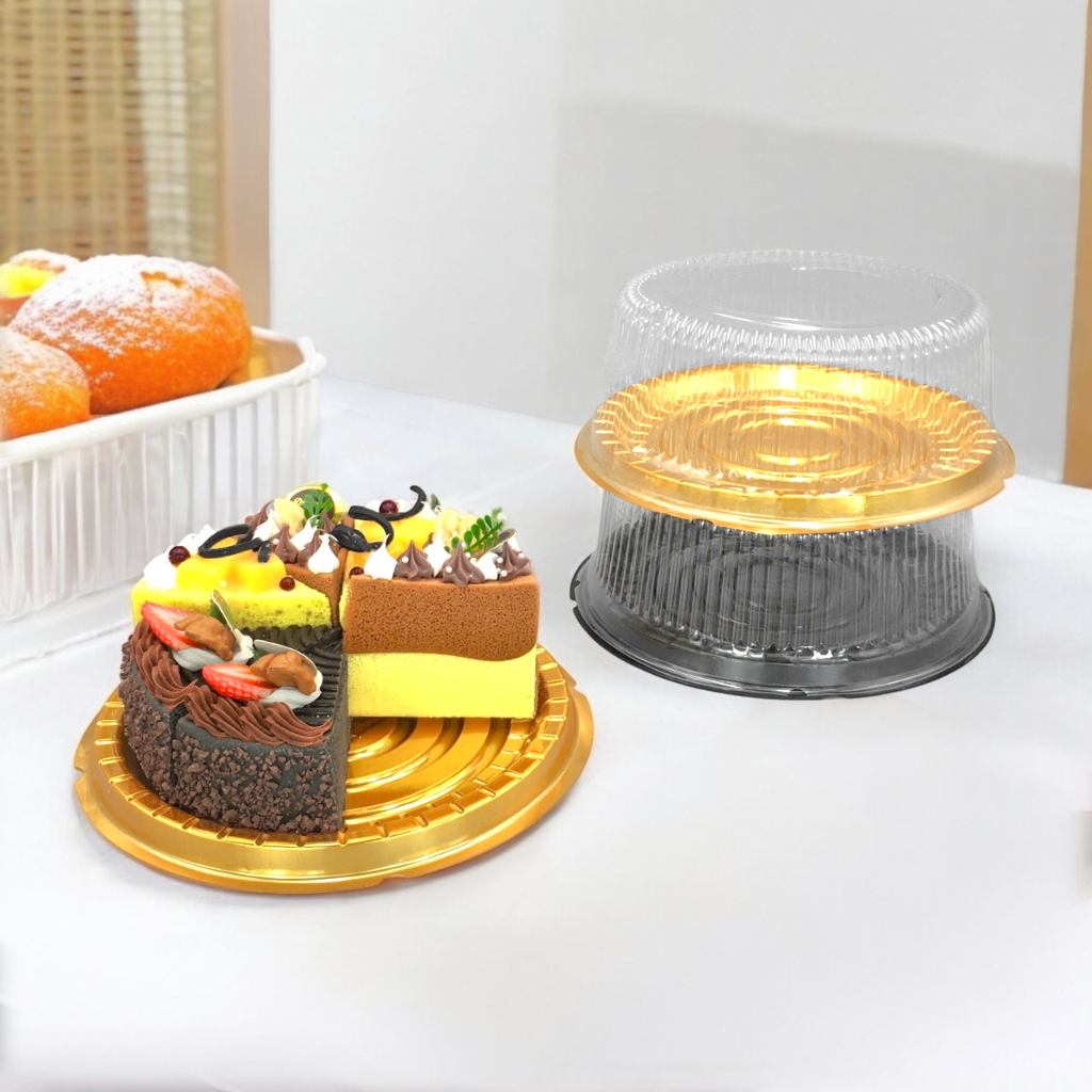 5pcs 8-inch Cake Dome Cake Container Plastic Cale Dome Clear Cake Box ...
