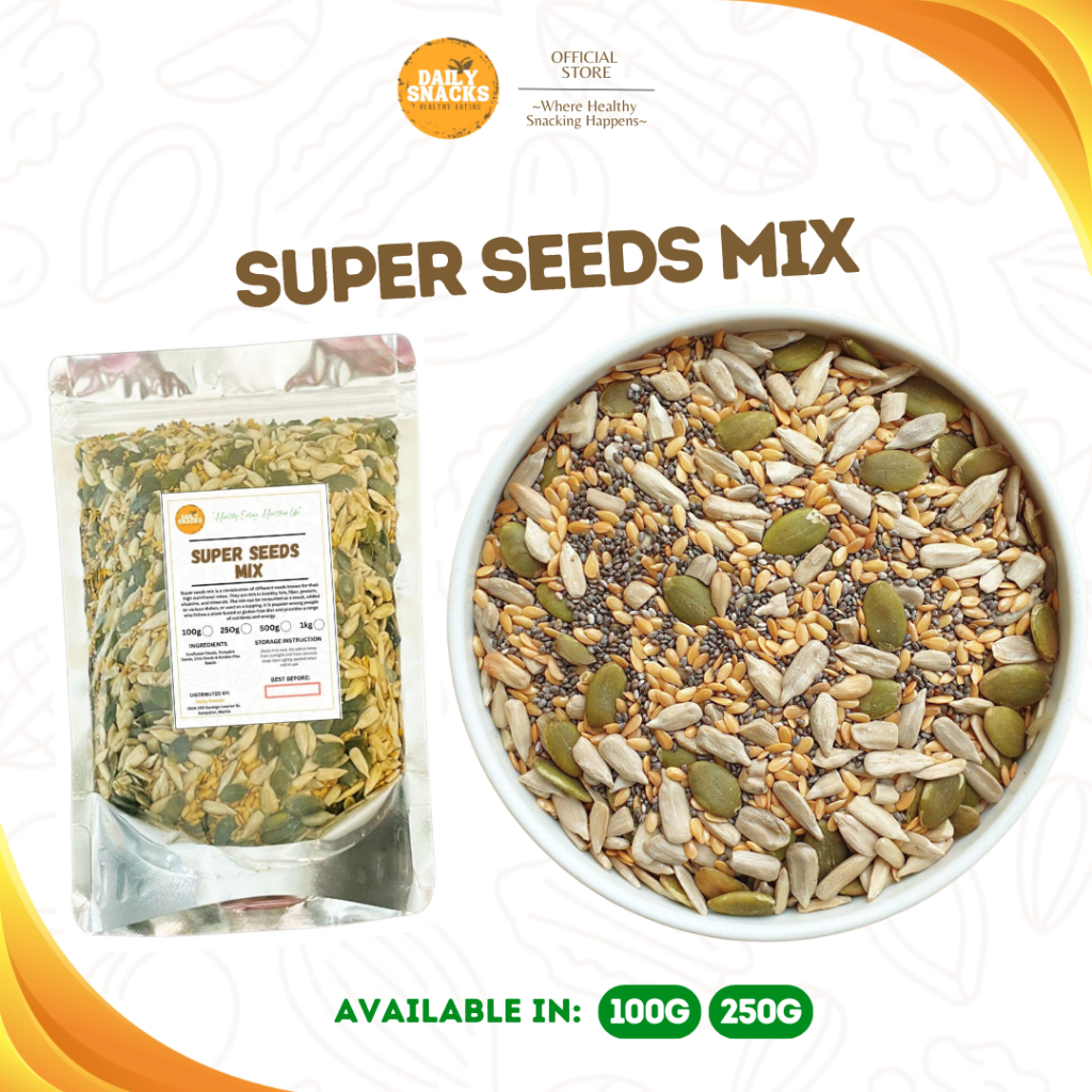 Daily Snacks Super Seeds Mix (Chia, Sunflower, Pumpkin, Golden ...