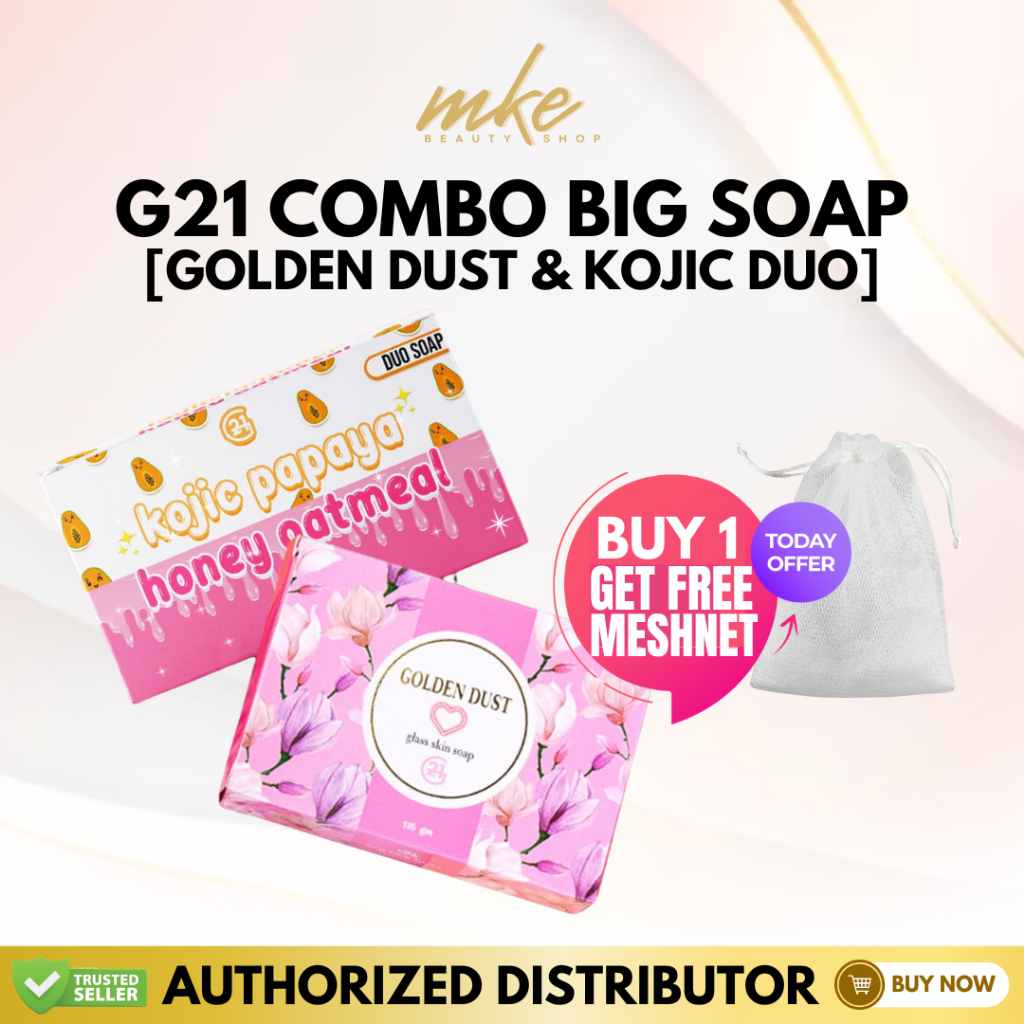 G21 GOLDEN DUST & DUO SOAP BIG COMBO WHITENING SOAP | Shopee Philippines