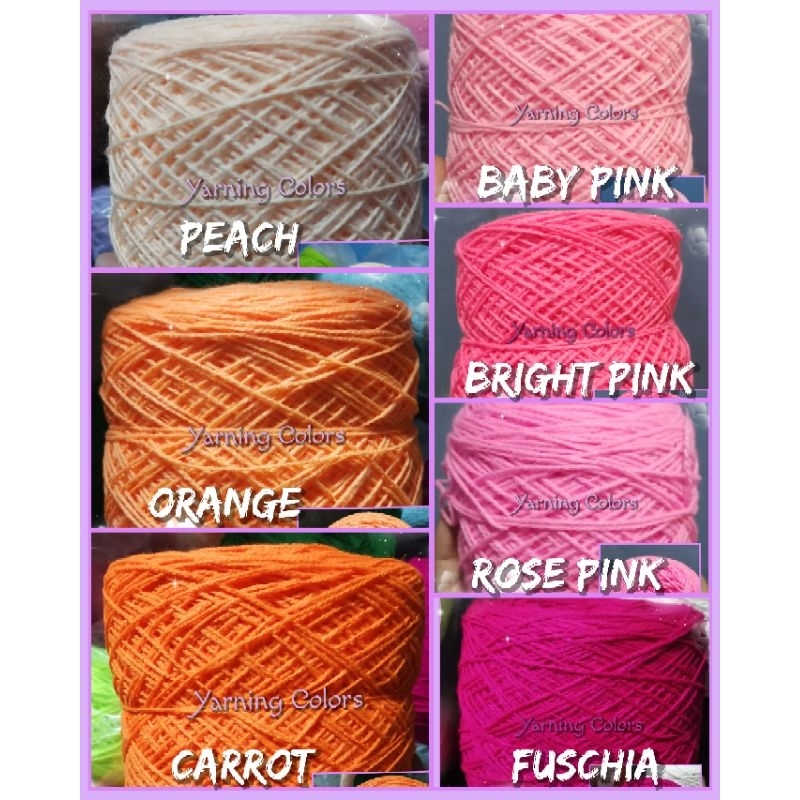 Lanalon Yarns Single ply Shades of Pink and Orange | Shopee Philippines