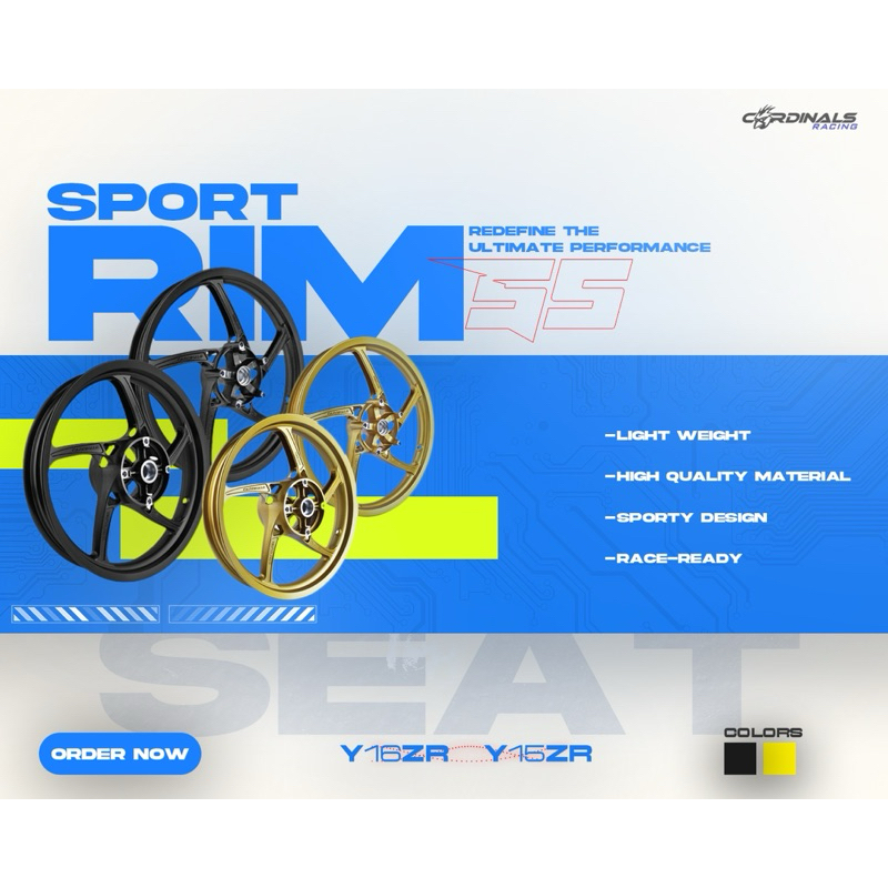 CARDINALS RACING - SPORT RIM S5 MAGS SNIPER 155/150/R15/MT15 PLUG ...