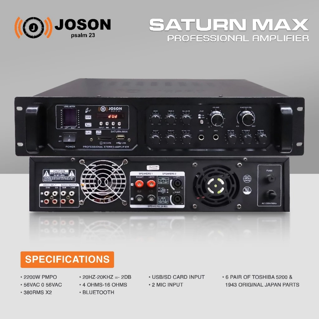 Joson SATURN MAX Integrated Professional Amplifier Channel Stereo ...