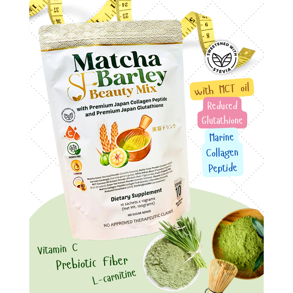 SLIMFAIR MATCHA BARLEY SLIMMING BEAUTY MIX (10 SACHETS) | Shopee ...