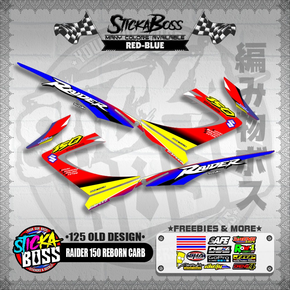 STICKER DECALS for RAIDER 150 REBORN CARB (125 OLD DESIGN) By ...