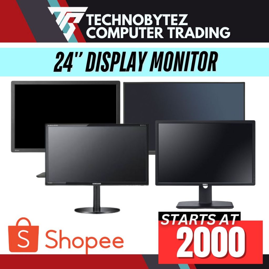 24 INCHES 60Hz Display Monitor LED/IPS ASSORTED BRANDS DELL/HP | Shopee ...