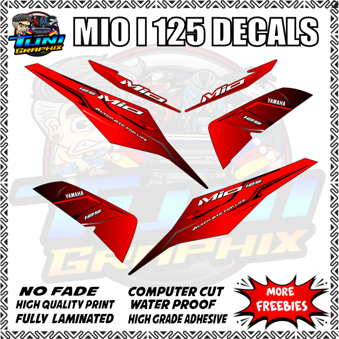 MIO I 125 M3 NEW INDO LINE 2025 DECALS - High Quality Print, Laminated ...