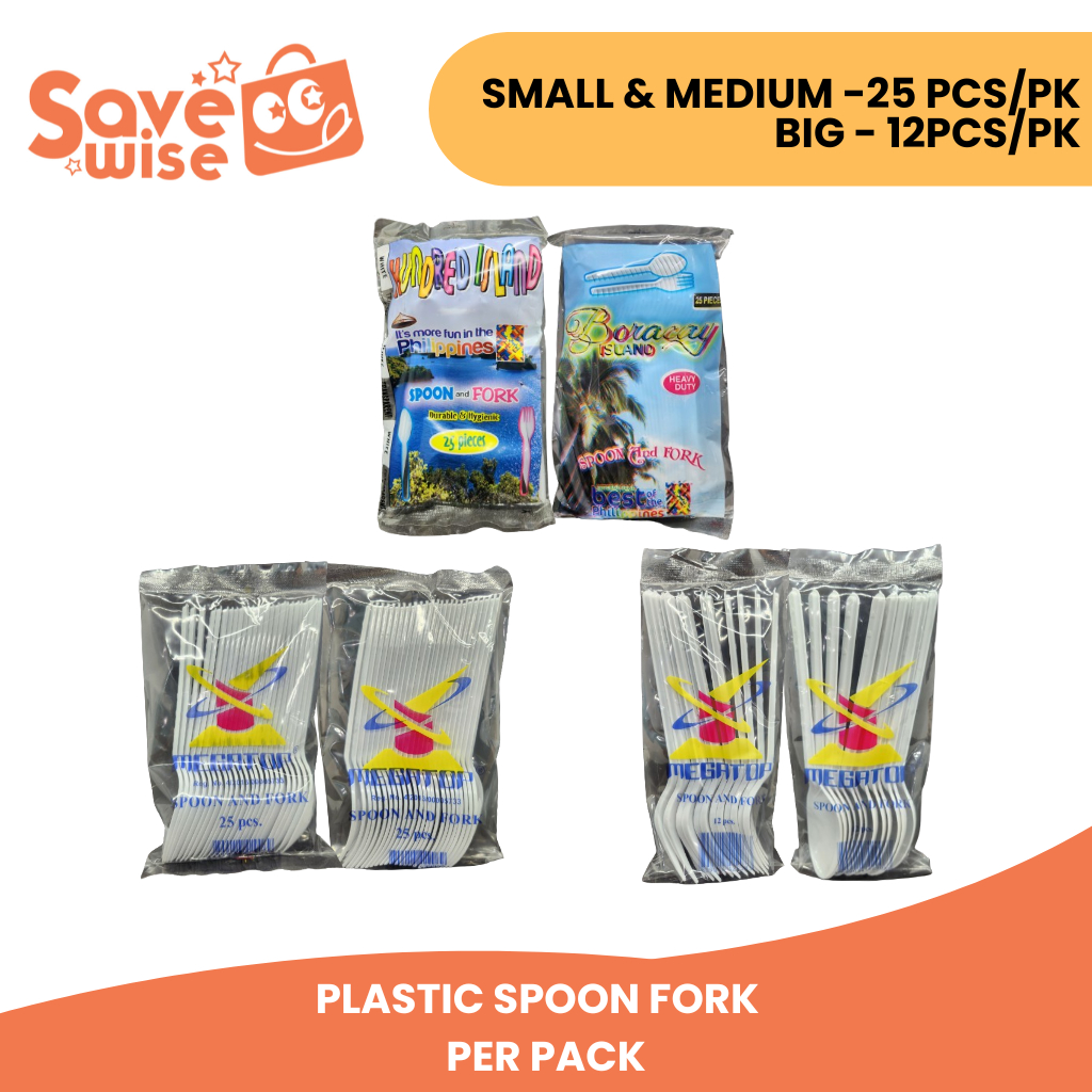 Plastic Spoon Fork per Pack [High Quality Virgin Disposable Cutlery ...