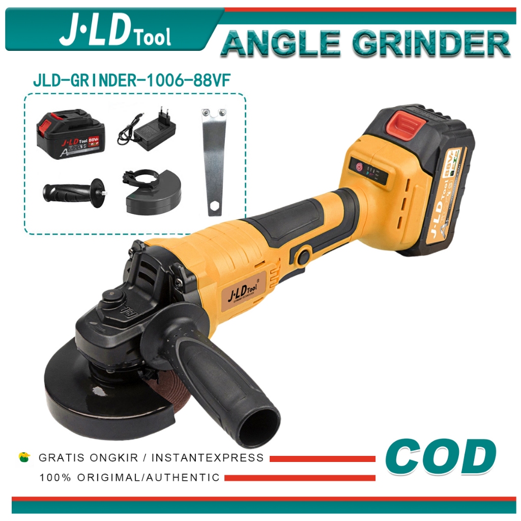 JLD 88VF 4Inch Brushless Battery Grinder M10 Cordless Angle Grinder ...