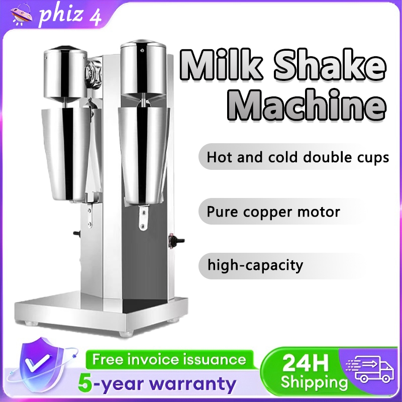 Stainless steel milkshake machine Milk tea shop double head electric ...