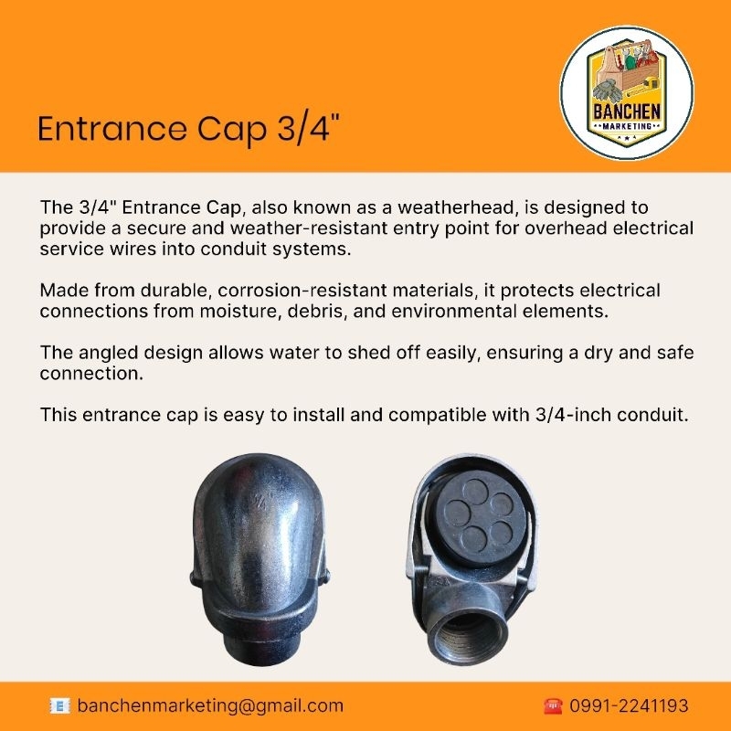 Heavy Duty Entrance Cap 3/4" (electrical use) | Shopee Philippines