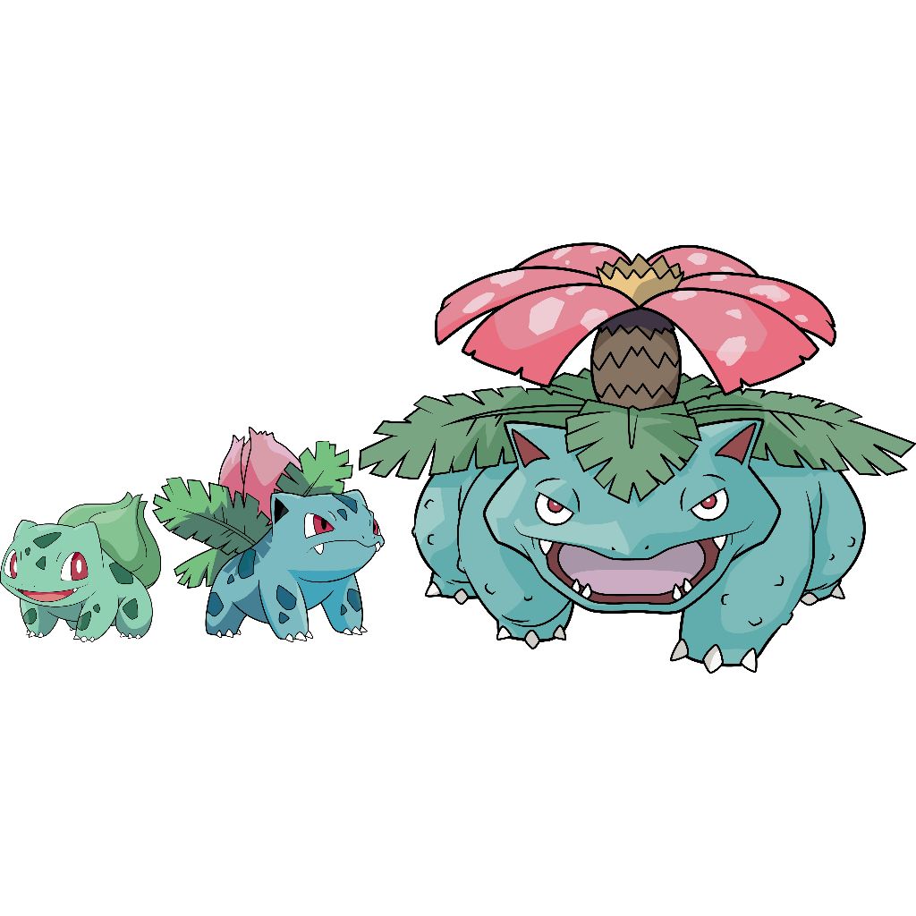 Bulbasaur, Ivysaur, Venusaur ( WATER STARTER )Pokemon Cards TCG (1st ...