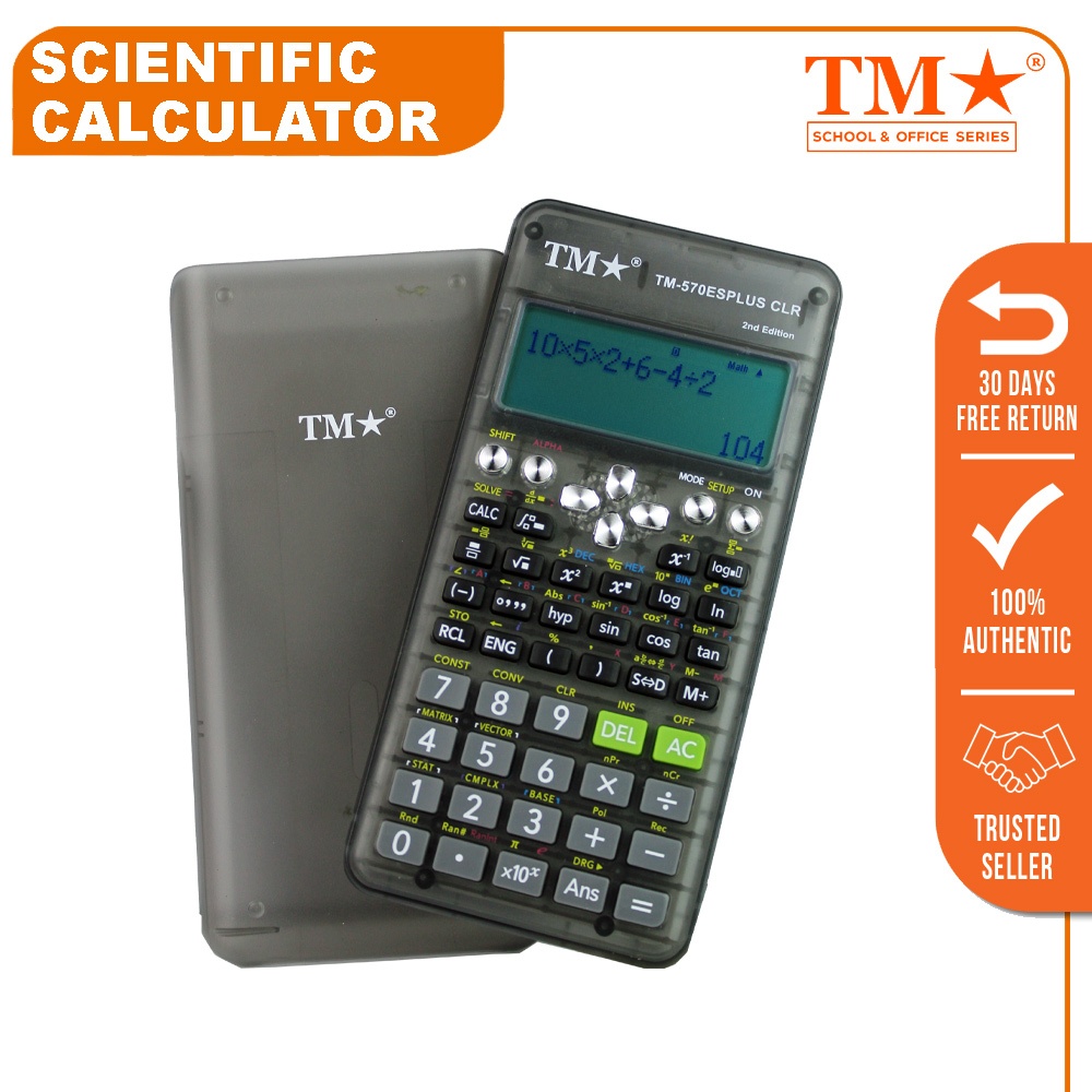 TM 10 pcs Scientific Calculator Clear (TM-570ES PLUS-CLR) | Shopee ...