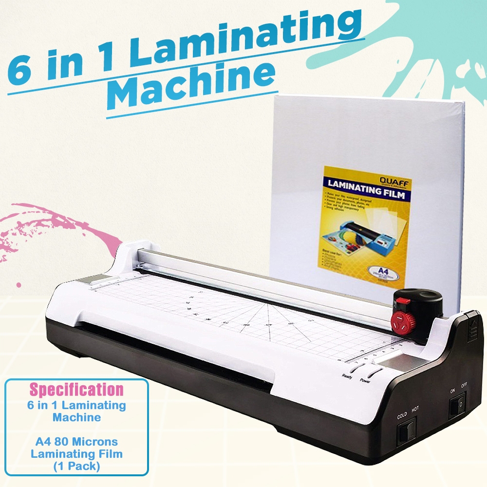 6in1 A4 Hot and Cold Laminator Machine with puncher and Rotary Blade ...