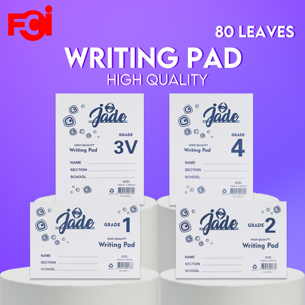 FCI Jade Writing Pad For Grade1, 2, 3V, 4/ 1/4,Crosswise & Intermediate ...